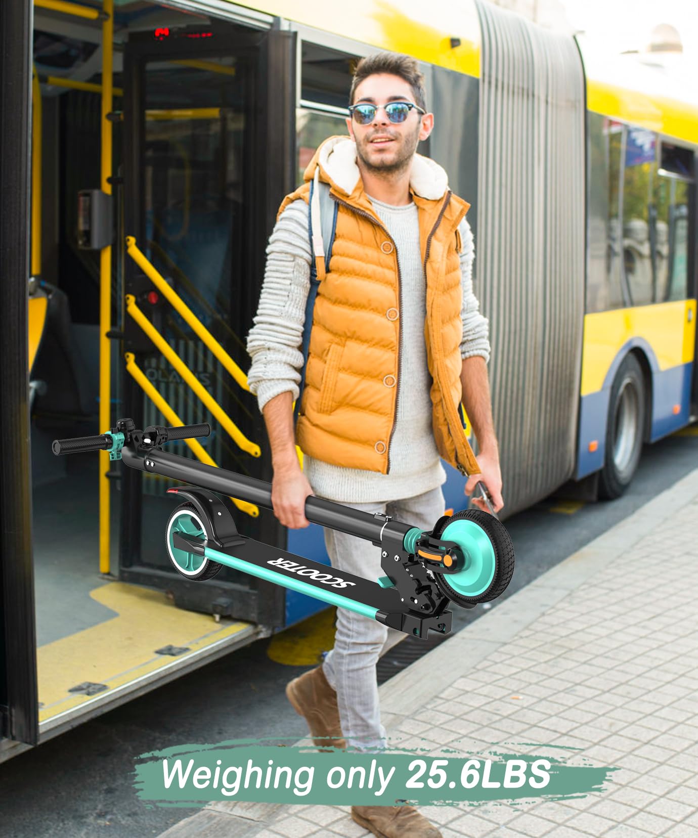 Snapklik.com : Electric Kick Scooter, Max 15MPH Power By 250W Motor,12 ...