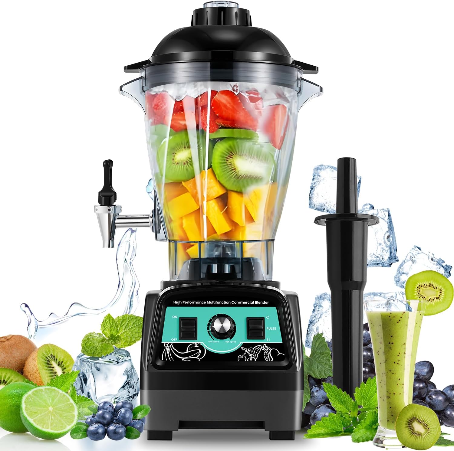 Huanyu 6L Commercial Jug Blender Large Capacity 2800W High Power Mixer ...