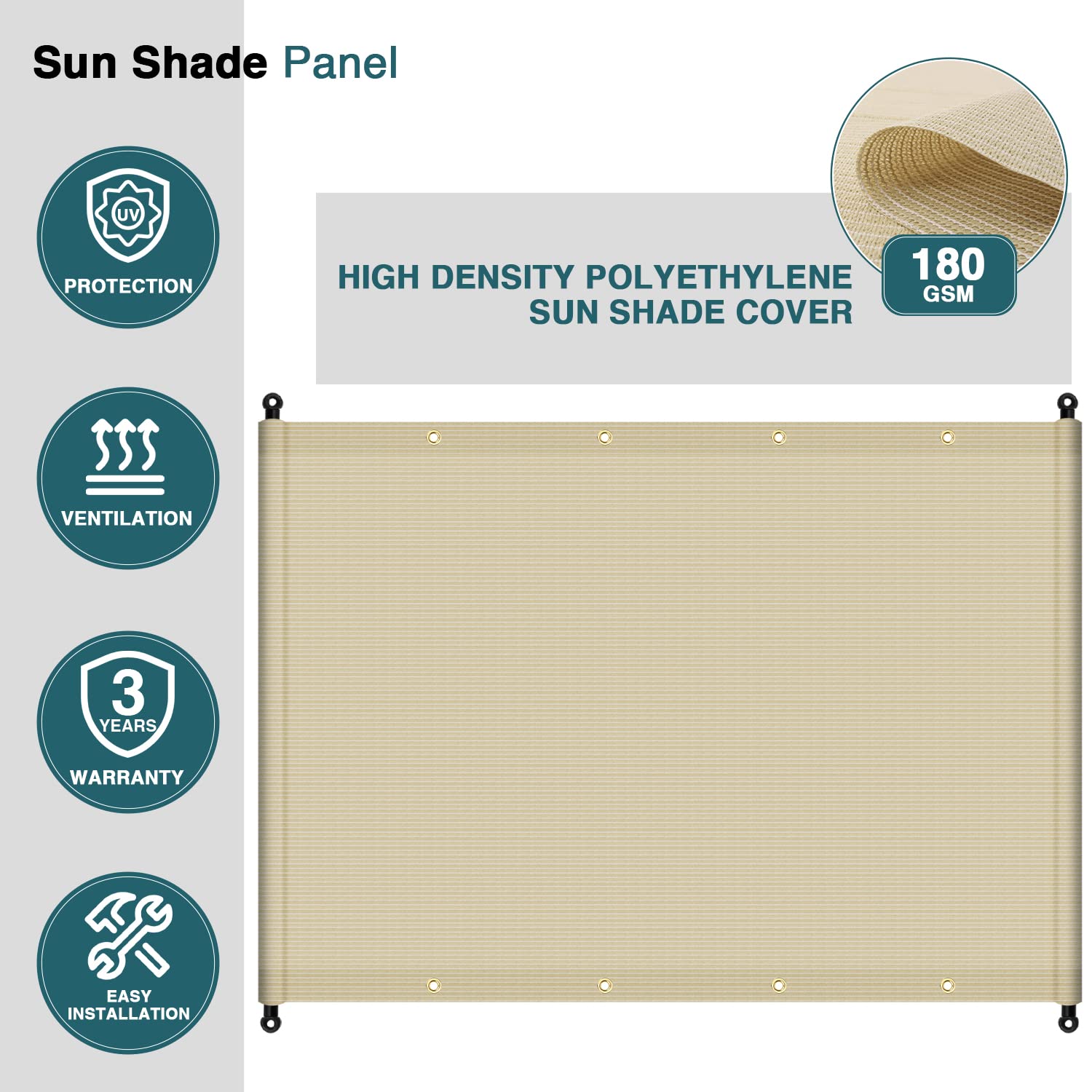 Snapklik.com : ECOOPTS 12x16 Outdoor Shade Cover Canopy Sun Shade Cover
