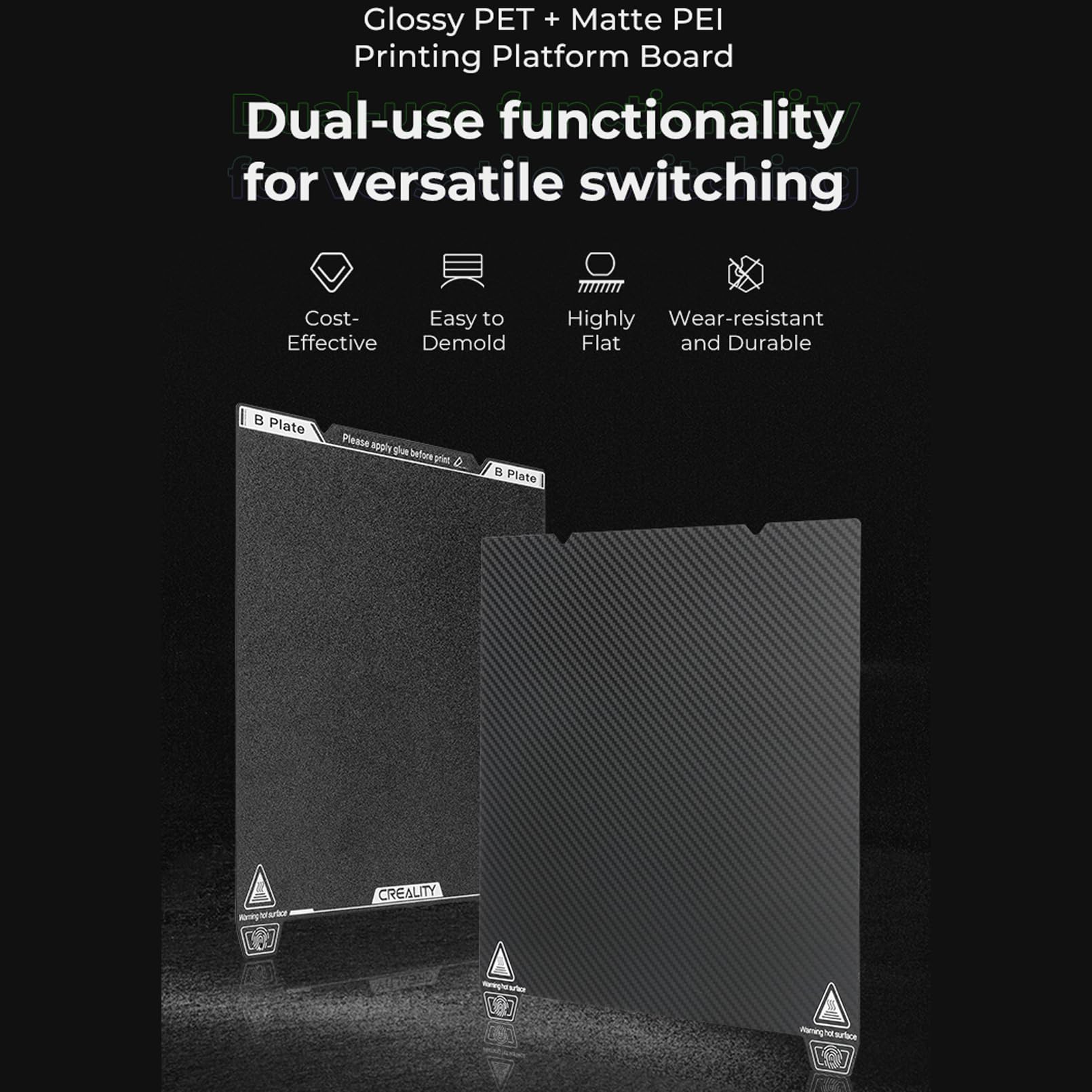 Creality K1 Max Accessories Double-sided PEI Epoxy Resin Build Plate For Creality K1 Max/Ender-3 ...