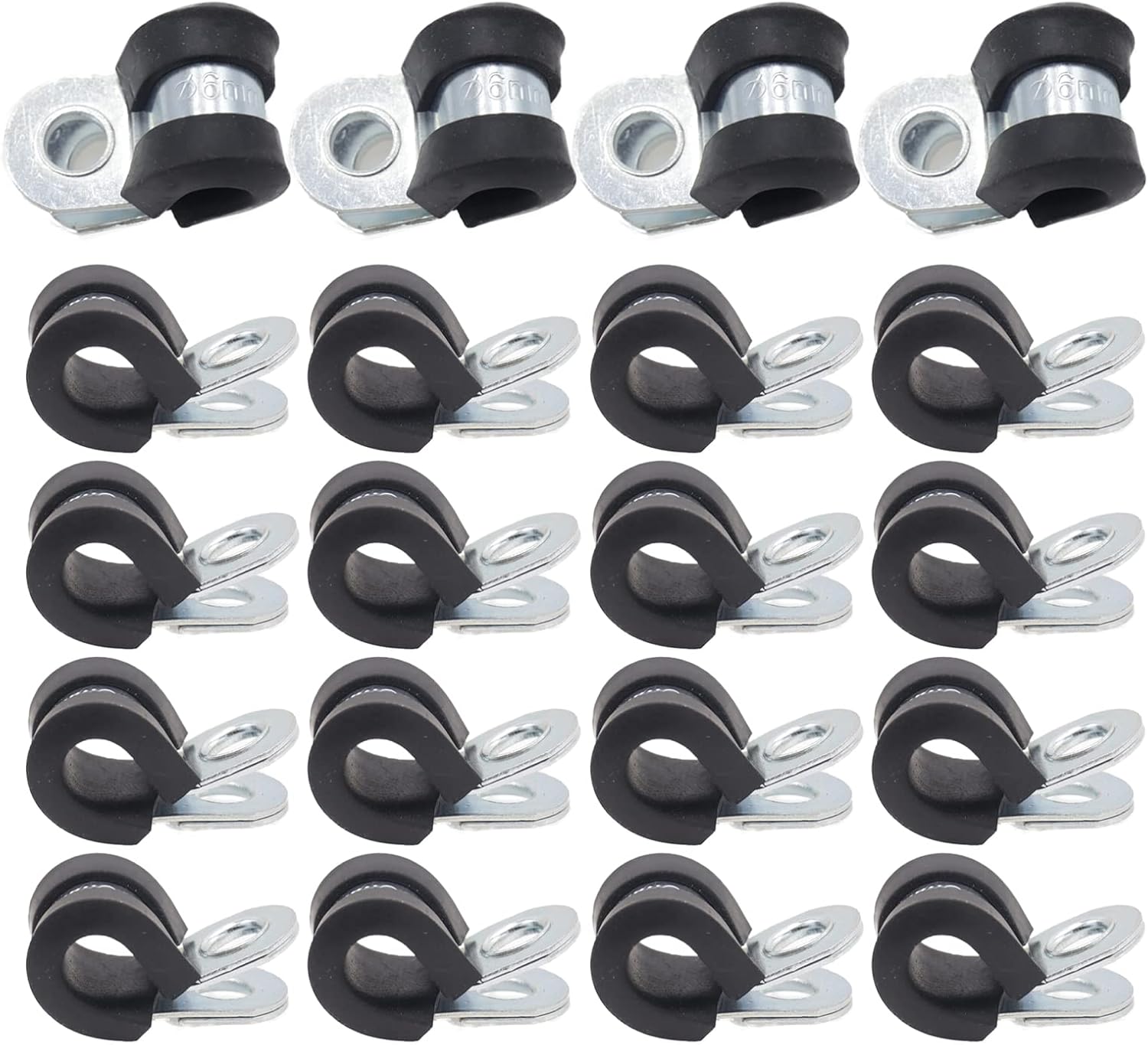 Amazon.com: Joyangy Pack of 20 1/4 Inch Cable Clamps, 6mm Stainless ...