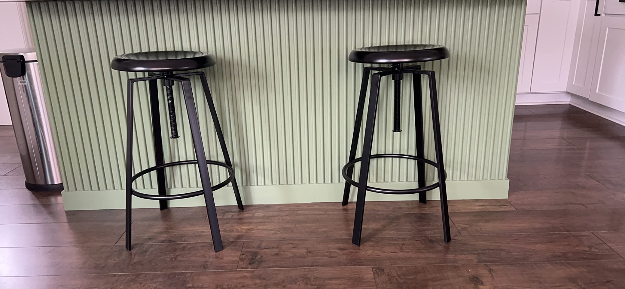 $30/mo - Finance Brage Living 4-Legged Rose Gold Backless Metal Round ...