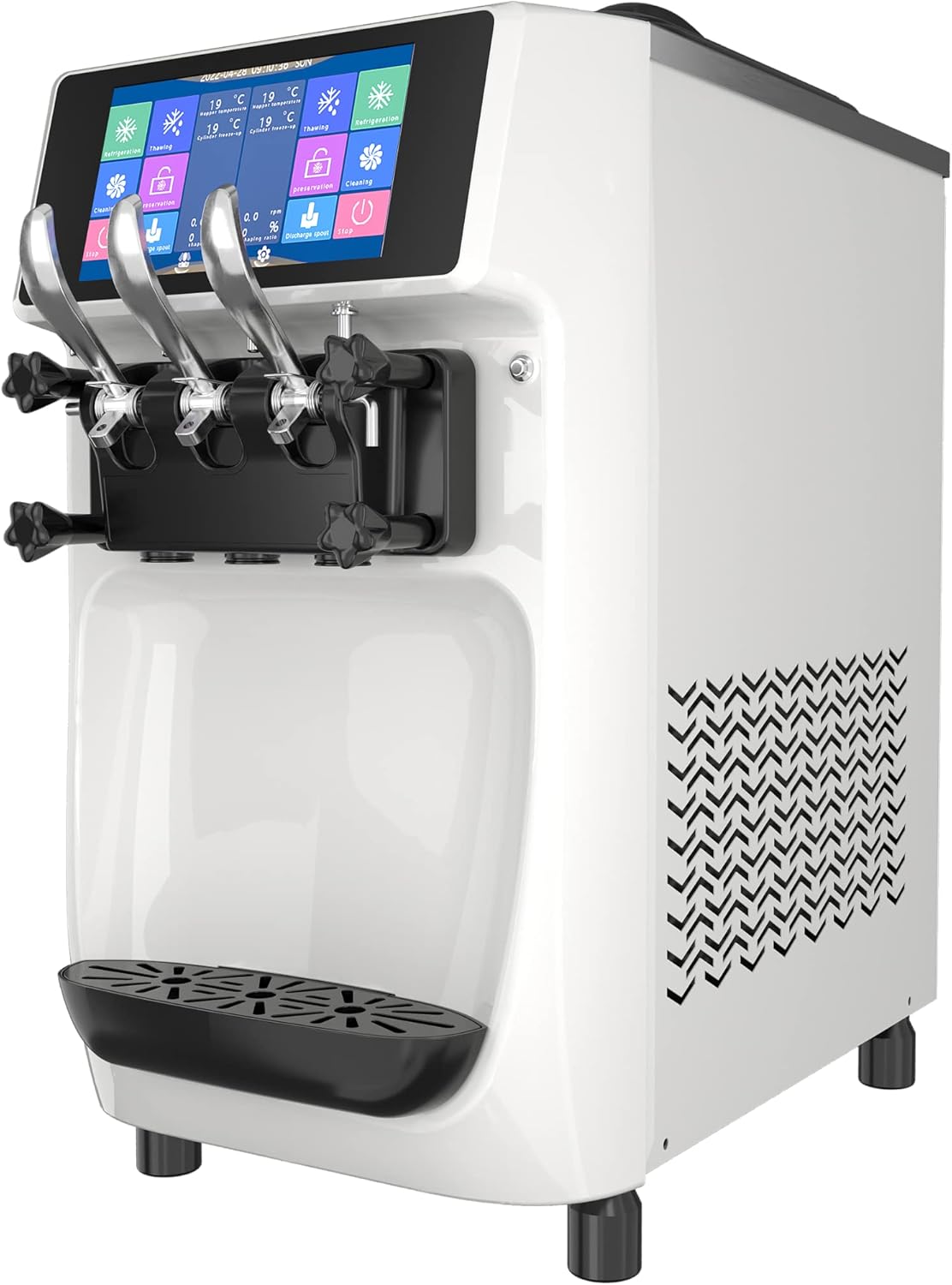 Amazon.com: GSEICE Commercial Ice Cream Maker Machine, 10 Inch LCD ...