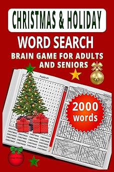Amazon.com: Christmas & Holiday Word Search: Brain Game for Adults and ...