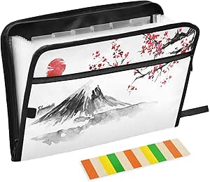 Amazon.com : Japanese Cherry Expanding File Folders Organizer A4/Letter ...