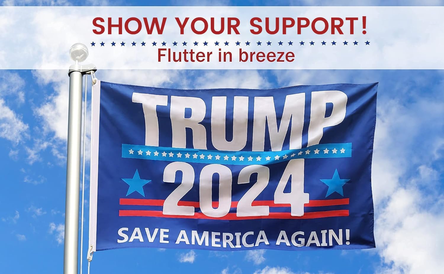 Amazon.com: 2 banderas de Trump de 3 x 5 pies, Donald Trump presidente ...