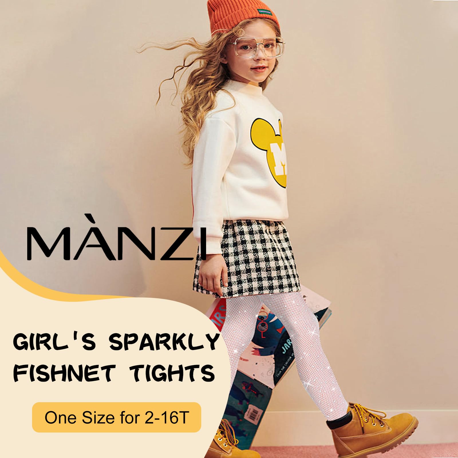 Snapklik.com : 2 Pairs Girls Fishnet Stockings Sparkle Rhinestone ...