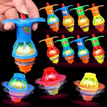 Amazon.com: 48 Pack Light Up Spinning Tops for Kids, LED Light Up ...