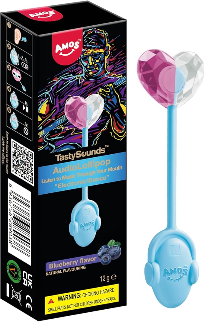 Amos Music Lollipop Sweets, 1x Blueberry Flavor Audio Singing Lollies ...