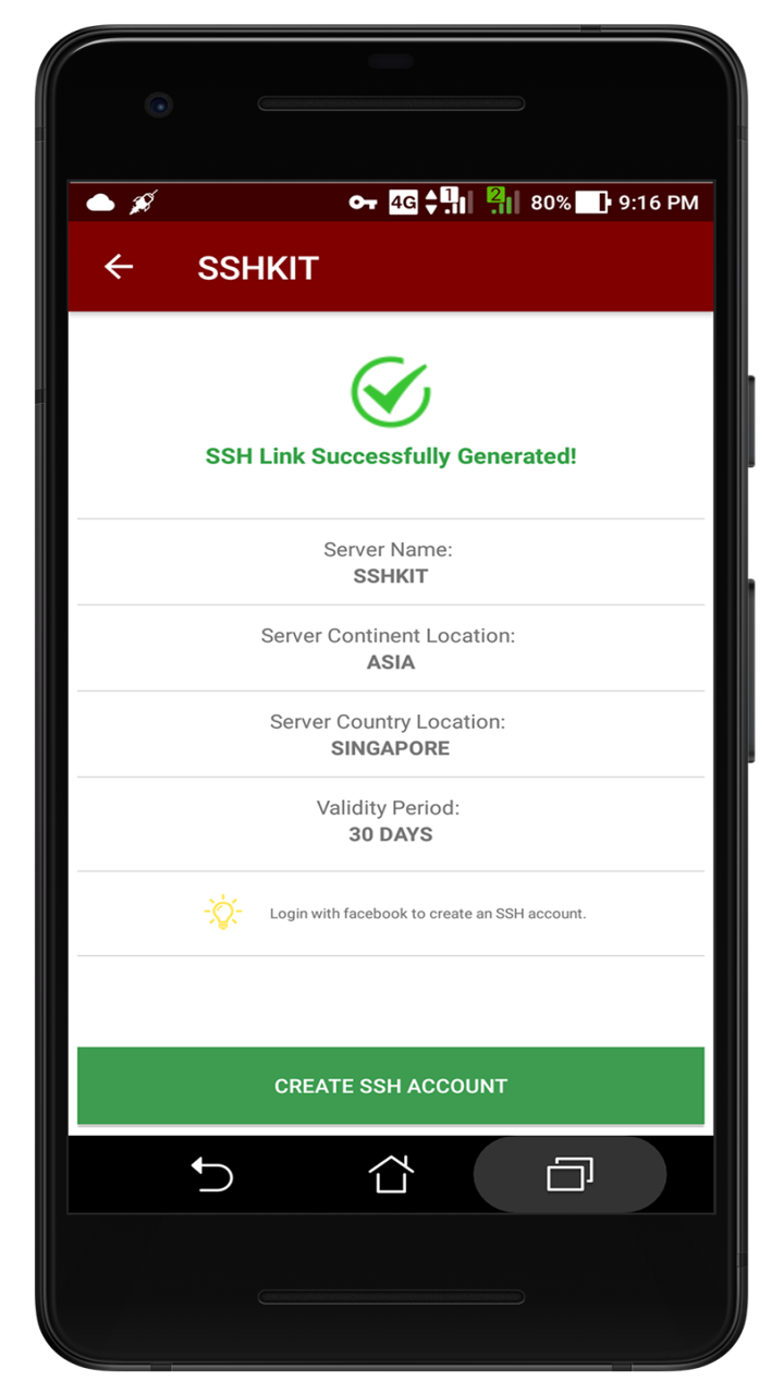 SSH/VPN Account Creator - App on Amazon Appstore