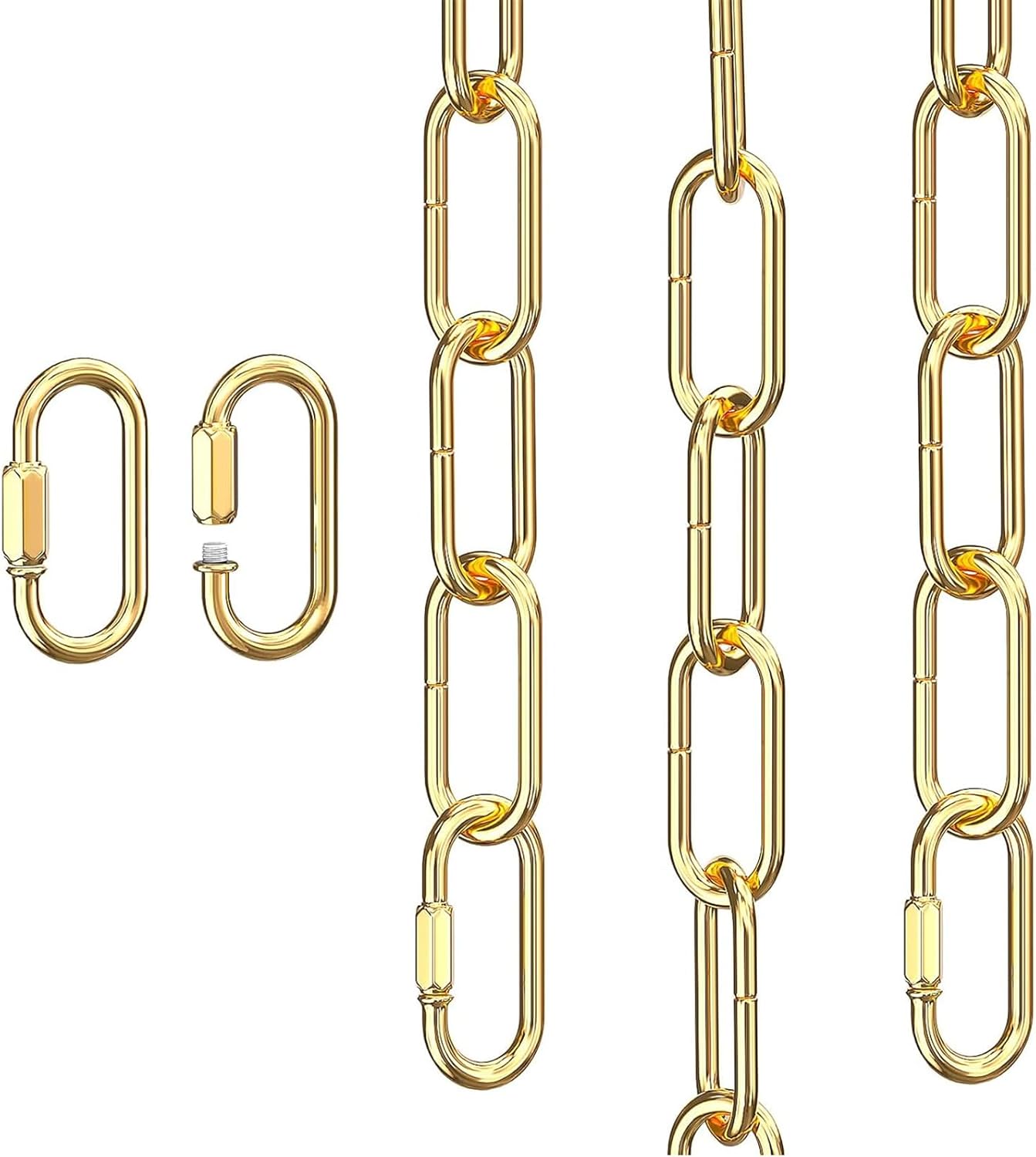 Amazon.com: 10 Feet Gold Light Fixture Chain, Adjustable Extension ...