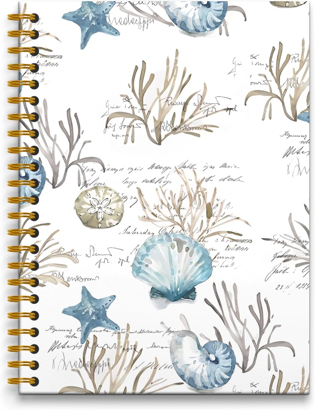 Amazon.com : RUNMESS Vintage Ocean Notebook, Beach Notebook, Seashell ...