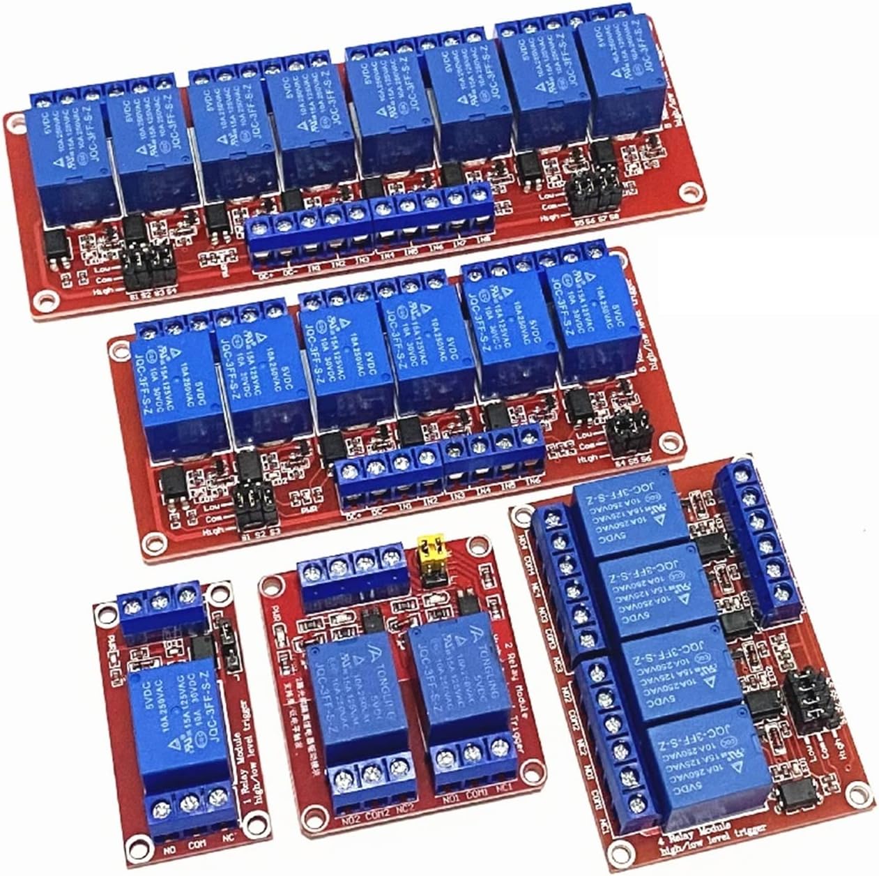 Amazon.com: FEDIMA 5V 12V 24V 1/2/4/8 Channel Relay Module High and Low ...