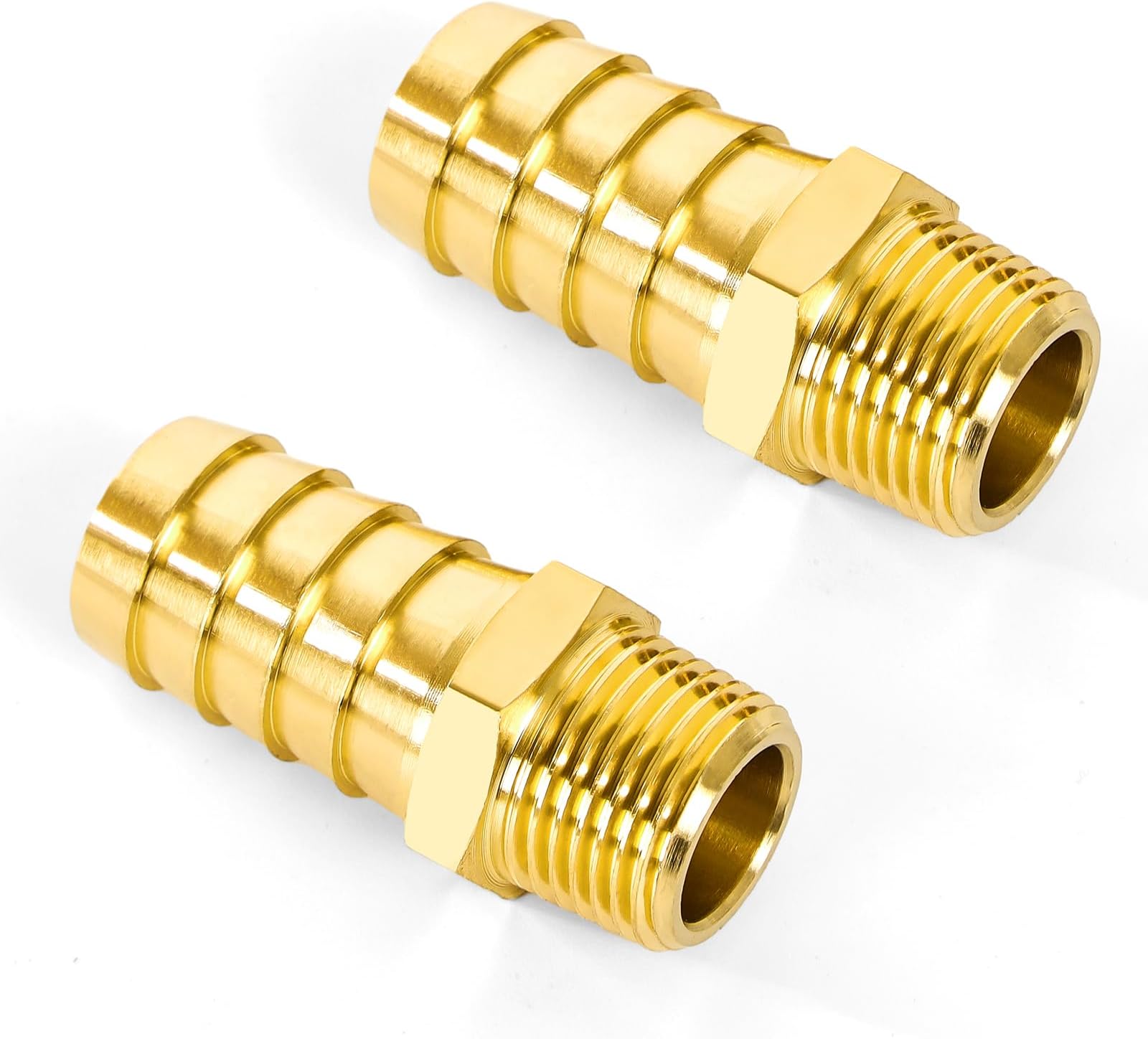 Amazon.com: 2pcs 3/4'' NPT x 5/8'' barb Brass Hose Barb Fitting Adapter ...