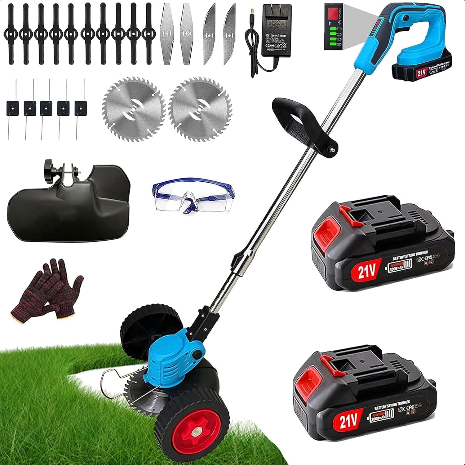 Amazon.com: Electric Weed Wacker Cordless Weed Eater 21V Battery ...