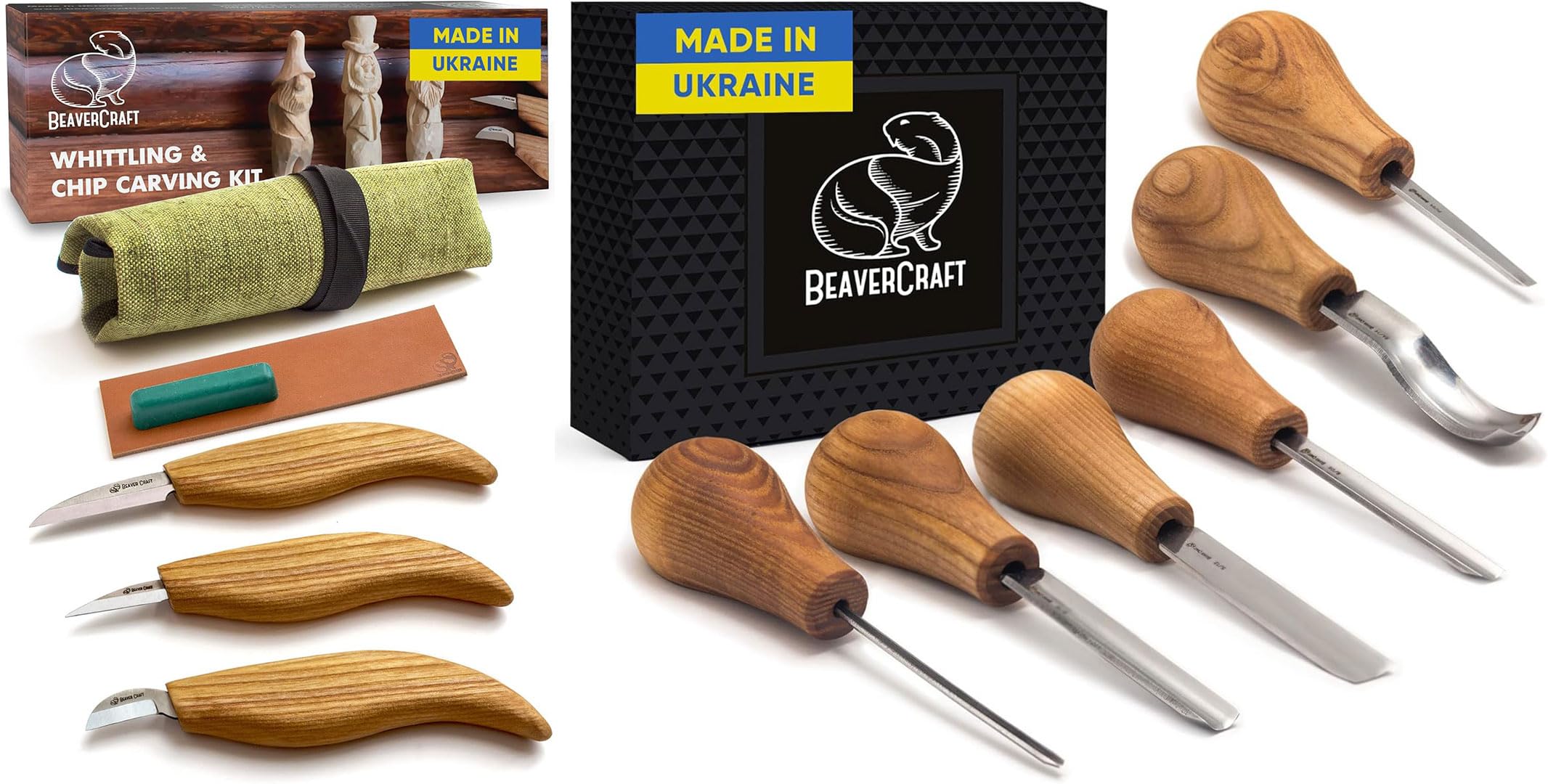 Amazon.com: BeaverCraft S15 Wood Carving Kit SC05 Wood Carving Kit Wood ...