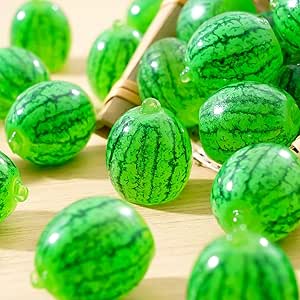 Amazon.com: Kmiunty 20 Pcs Luminous Mini Watermelons Figurines Resin ...