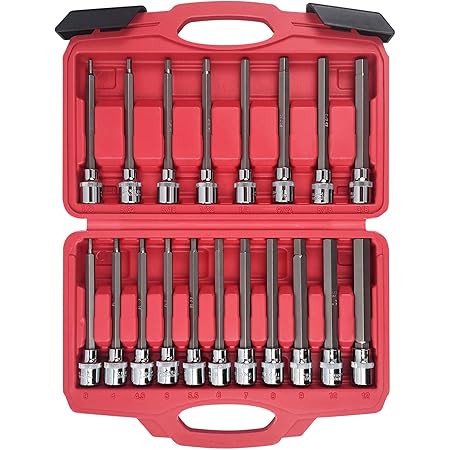 NEIKO 10388A Master Allen Hex Bit Socket Set, 33 Piece SAE and Metric ...