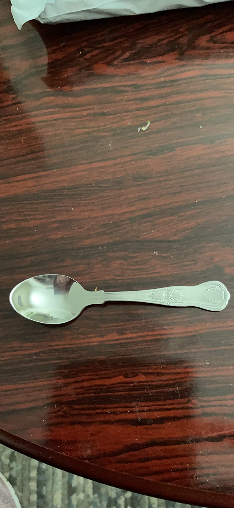 SET OF 6, HALF A DOZEN, PARISH KINGS tea spoons, stainless steel, 2.5mm ...