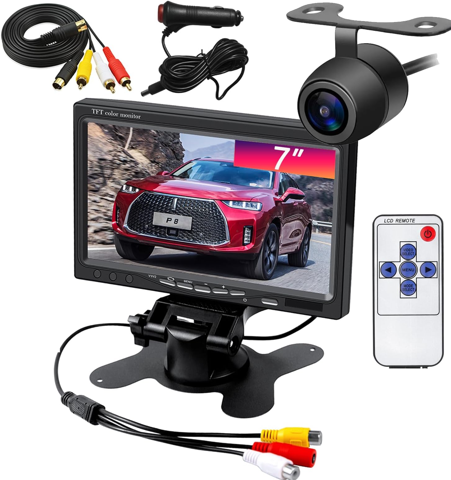 Amazon.com: Backup Camera with 7-Inch Monitor Easy Install: Plug-Play ...