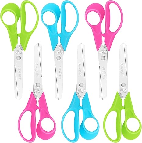 Uaugulft Kid Scissors, Safety Children Scissors with Stainless Steel ...