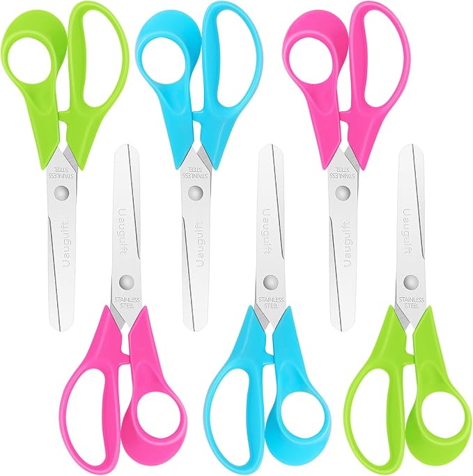 Uaugulft Kid Scissors, Safety Children Scissors with Stainless Steel ...