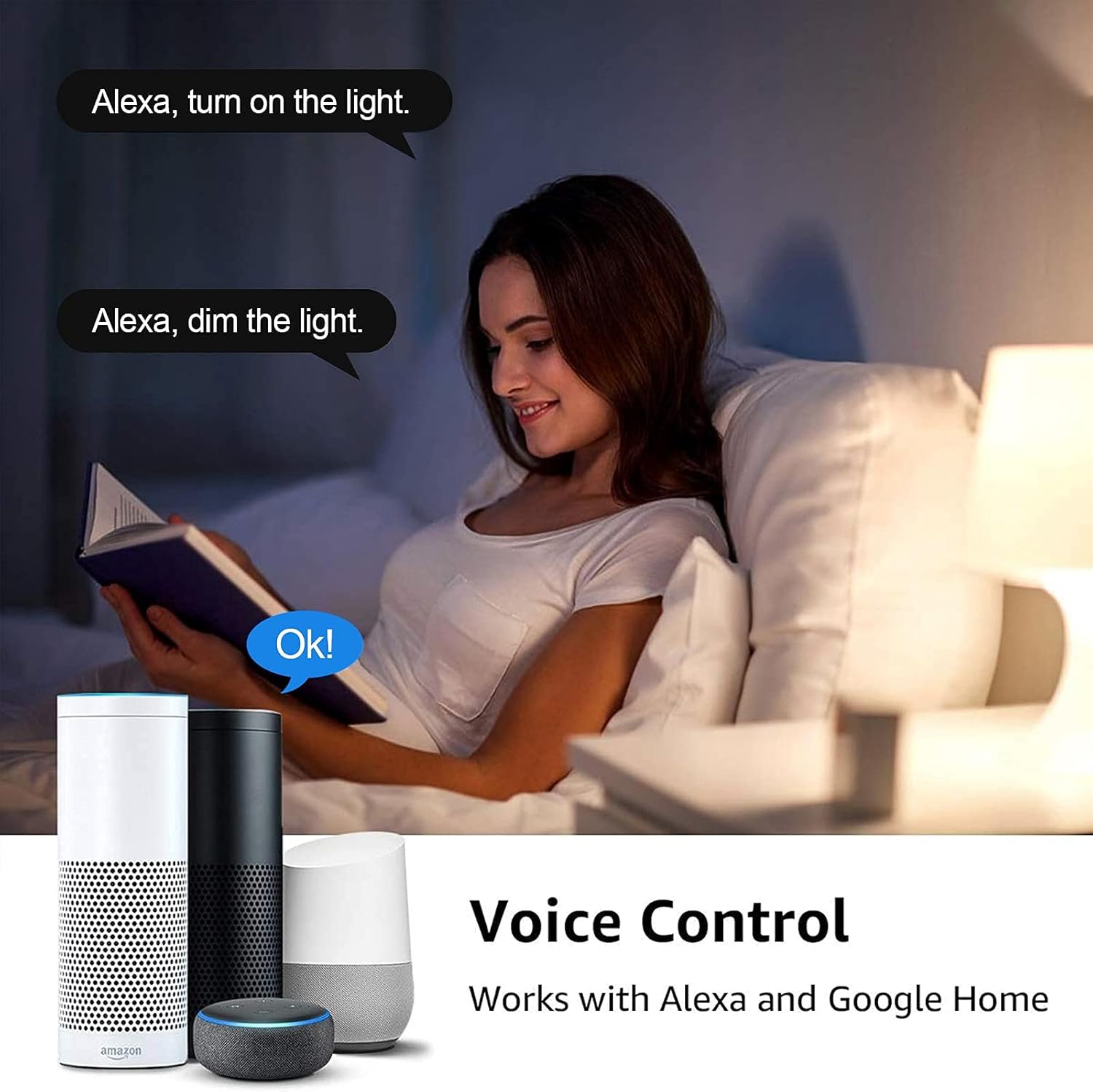 Taipow WiFi Smart Bulb Alexa Light Bulb, E27 10W Led Colour Change RGB ...