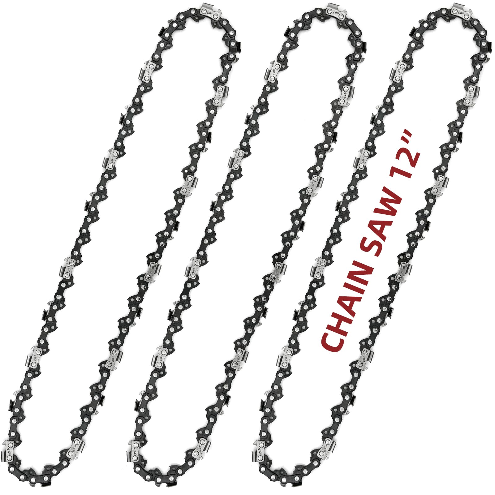 Amazon.com: JINFFR 12 Inch Chainsaw Chain 050" Gauge, 3/8" LP Pitch, 45 ...