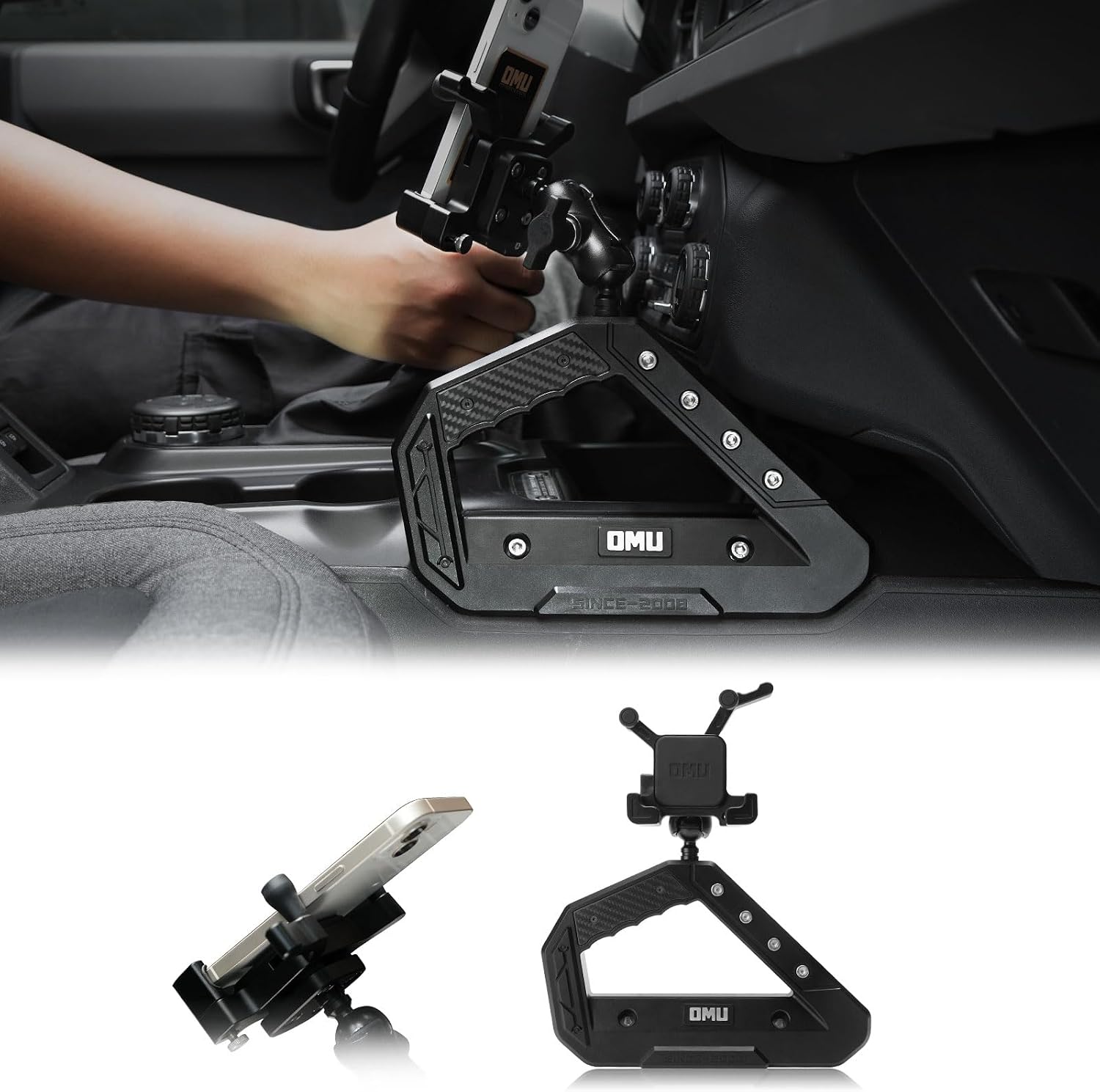 Amazon.com: MAIKER Aluminum Alloy Grab Handle Phone Mount Compatible ...