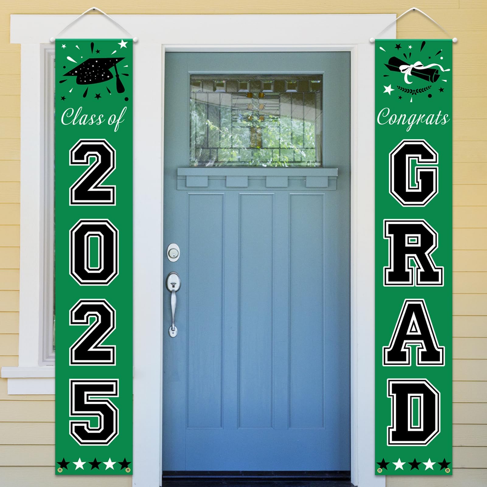 Amazon.com: Green Congrats Grad 2025 Banner Large Graduation Banner ...