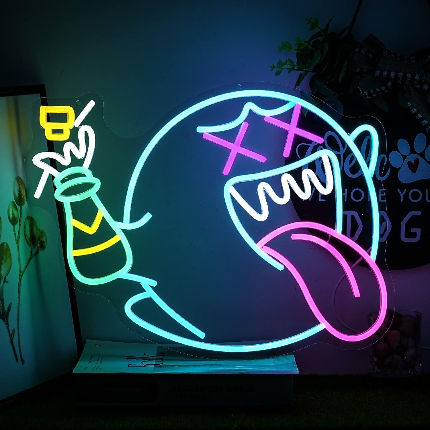 Amazon.com : Game Neon Sign Ghost Led Neon Lights Neon Signs for ...