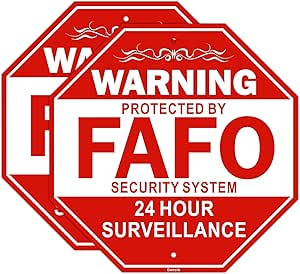 Amazon.com : Danoib 2 Pack FAFO Security Signs, 10” x 10” Aluminum Home ...