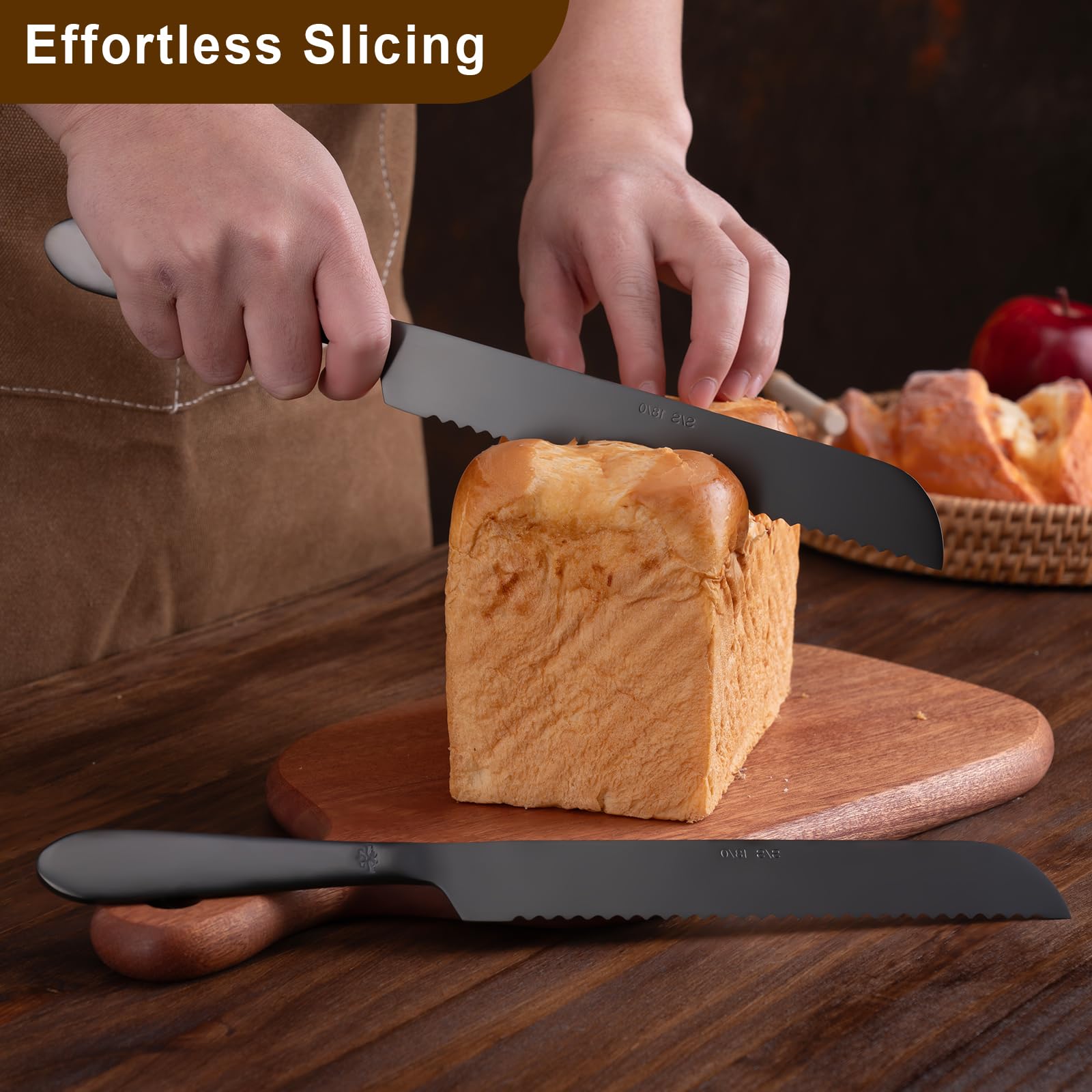 Snapklik.com : Bread Cutting Knife, 13 Inches Serrated Bread Knives For ...