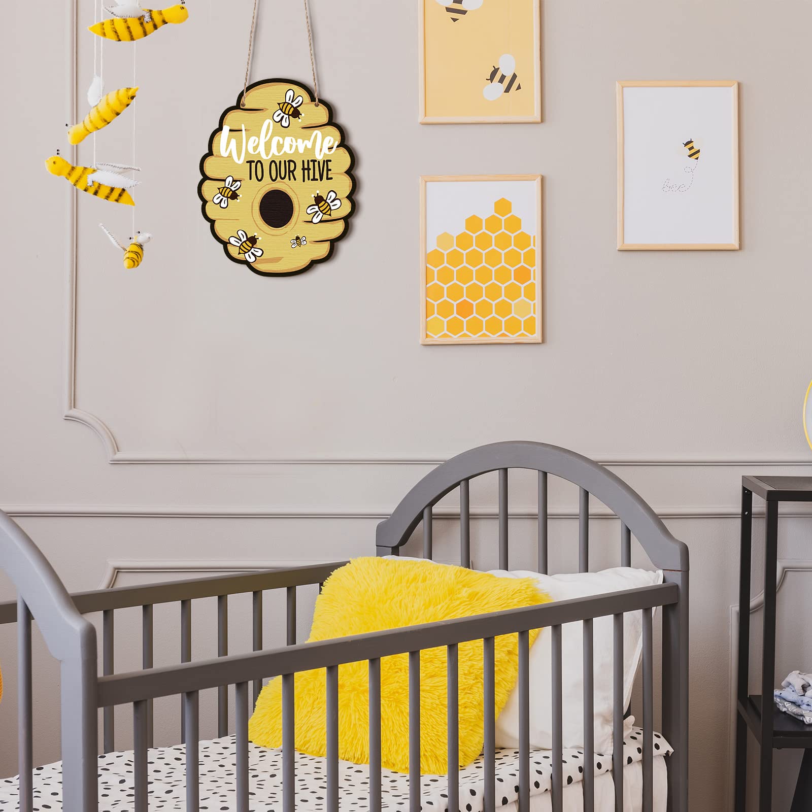 Snapklik.com : Welcome To Our Hive Bee Wall Plaque Honey Bee Hanging ...