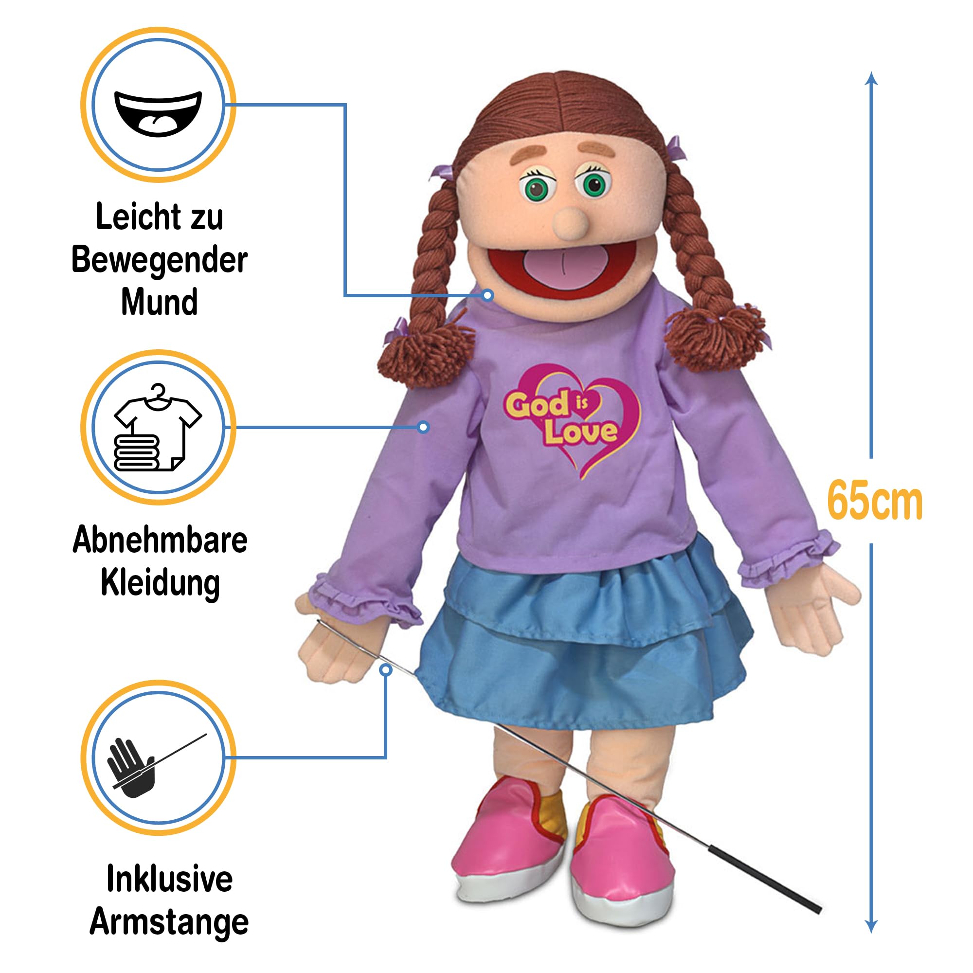 Puppets Professional 25\", Girl, Full Body, Ventriloquist Style Puppet ...