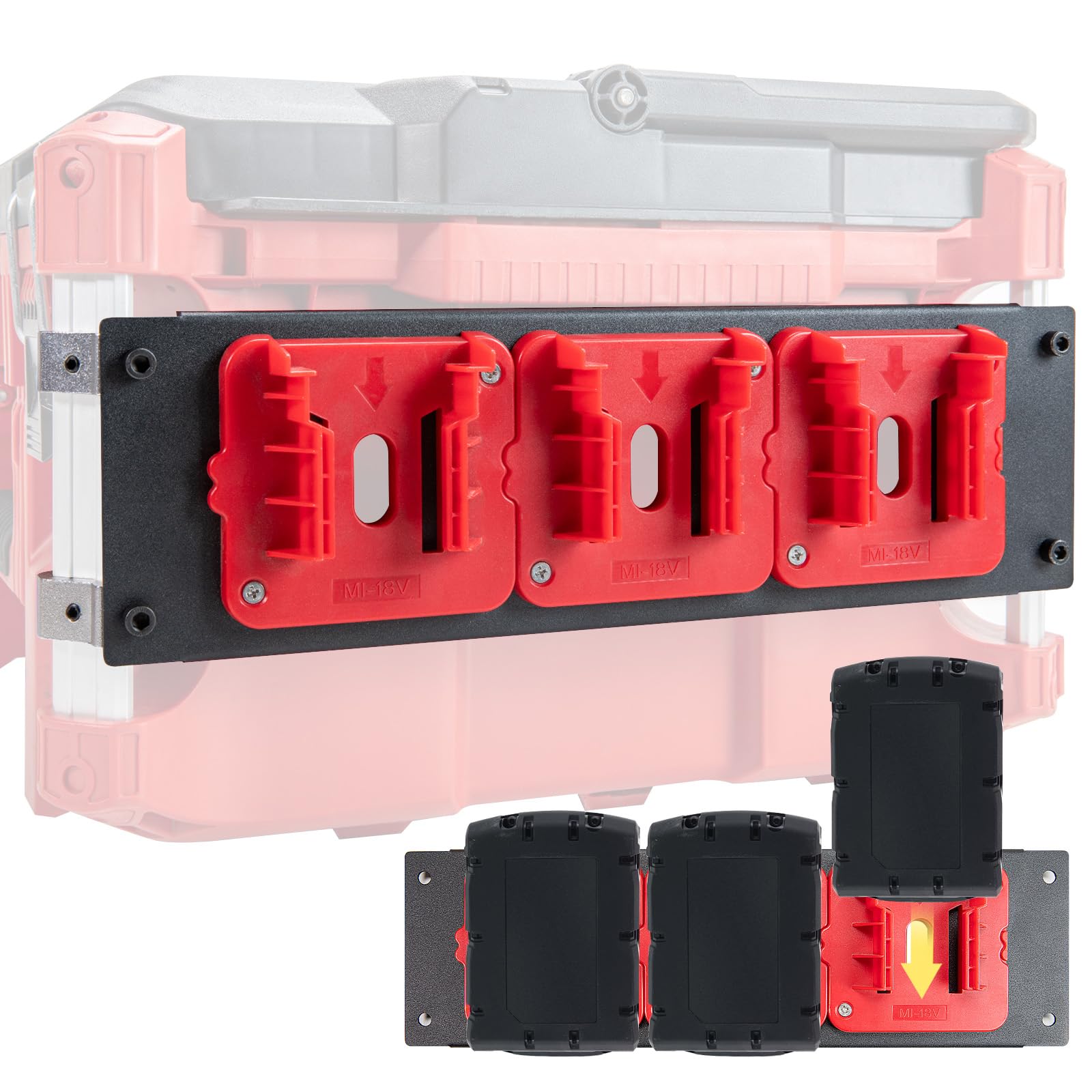 Amazon.com: Packout Toolboxes Battery Holder Compatible with Mil.waukee ...