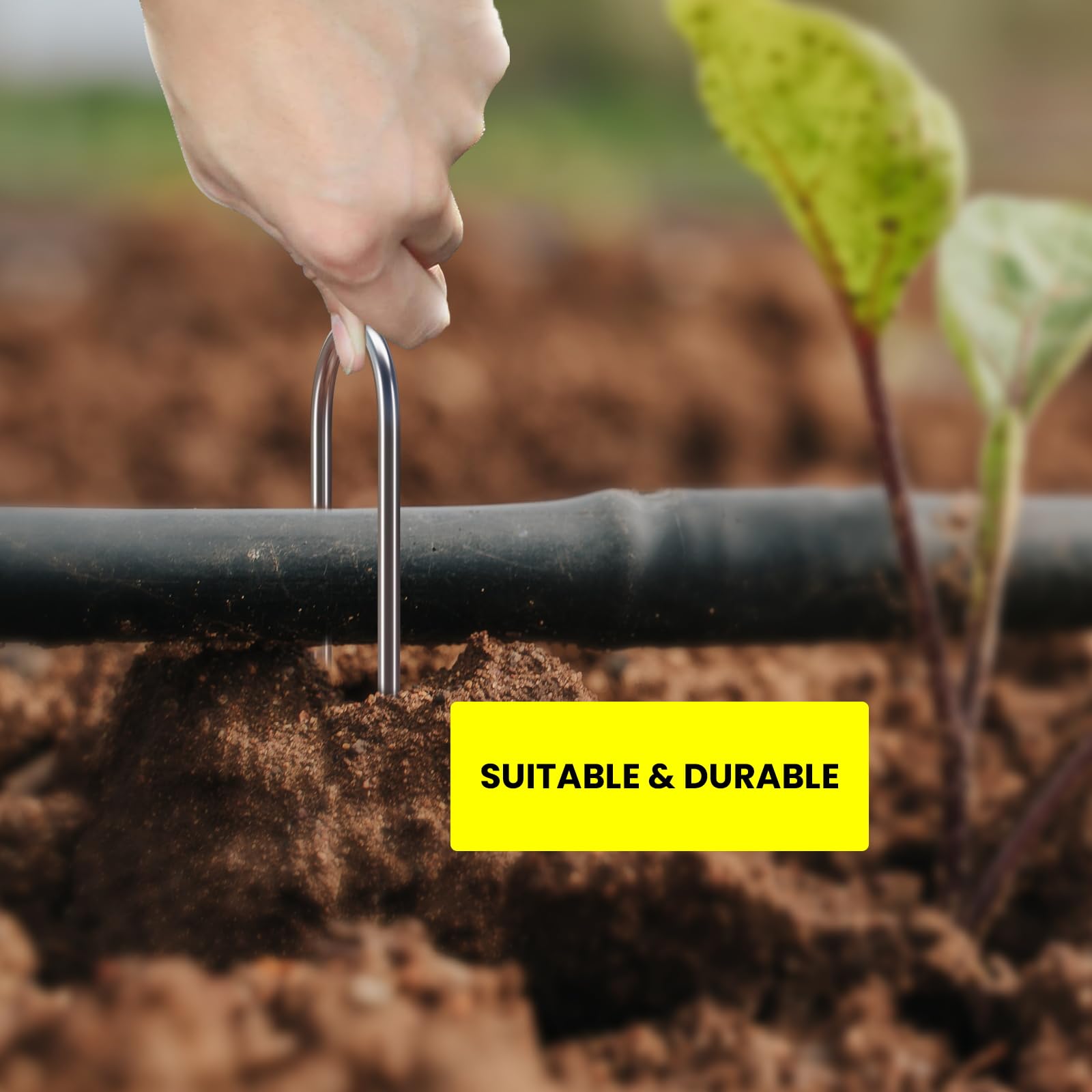Snapklik.com : Garden Stakes, U-Shaped Tent Stakes, Galvanized ...