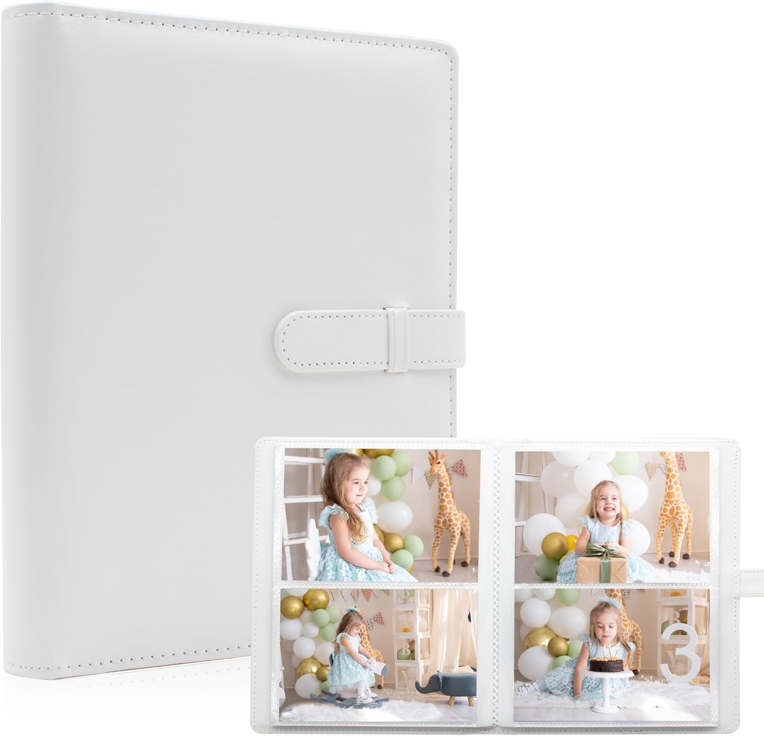 Amazon.com: Photo Albums 4x6 Pictures – 152 Pockets Vegan Leather Cover ...