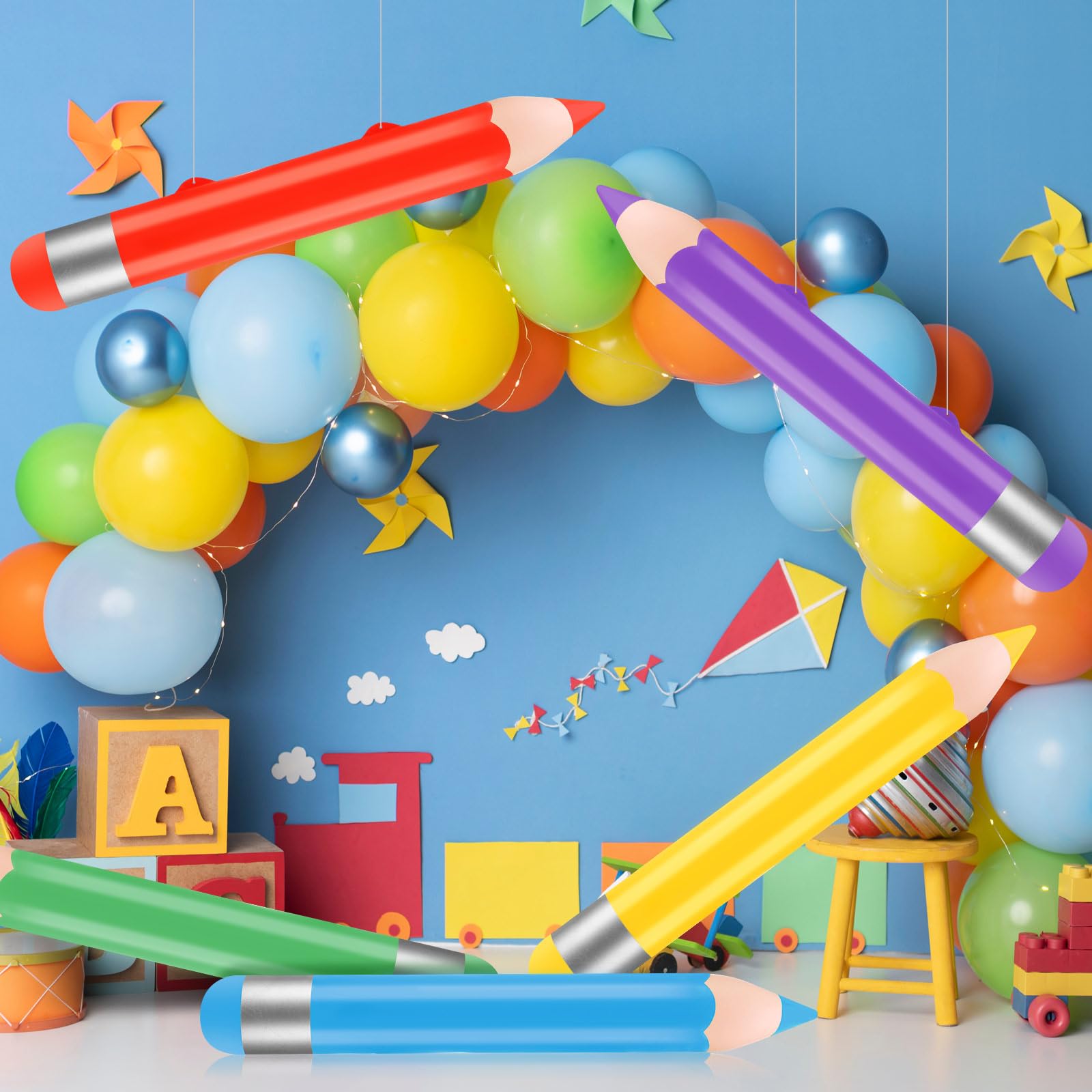 Snapklik.com : Blueweenly 12 Pcs Giant Large Inflatable Pencil Balloon ...