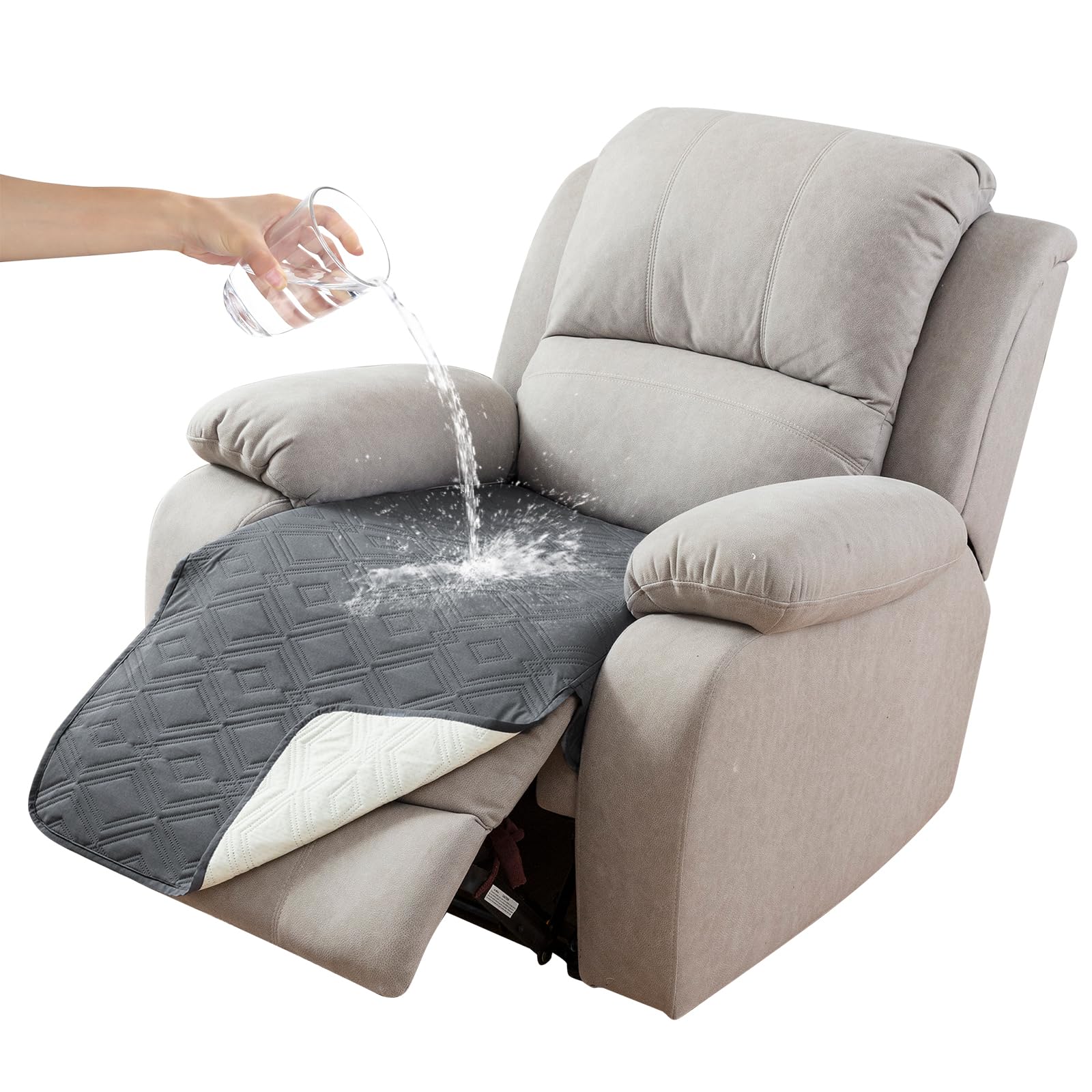 Amazon.com: Genina 100% Waterproof Recliner Chair Covers, Anti-Slip ...