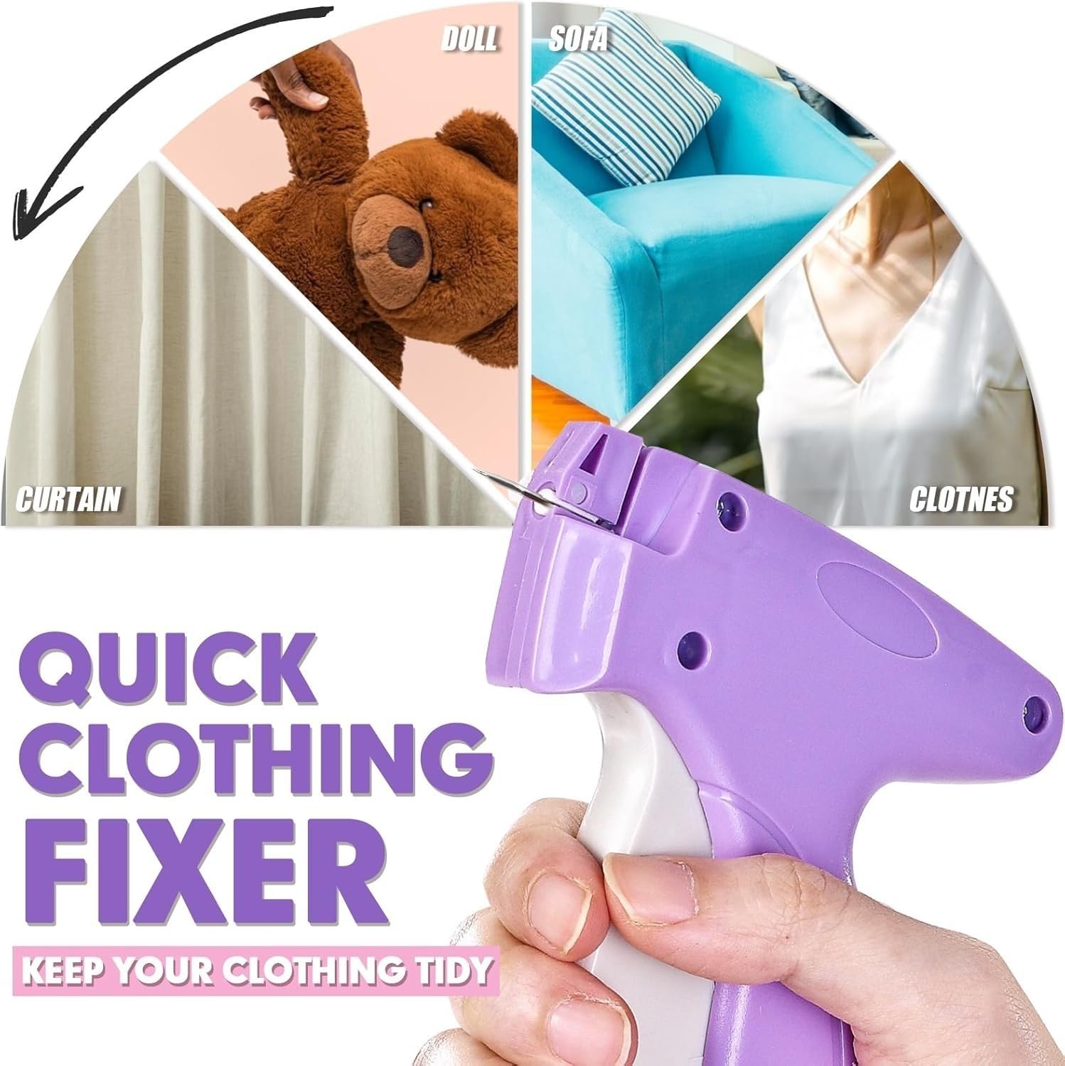 Snapklik.com : Fine Stitch Gun For Clothes, Stitchy Quick Clothing ...