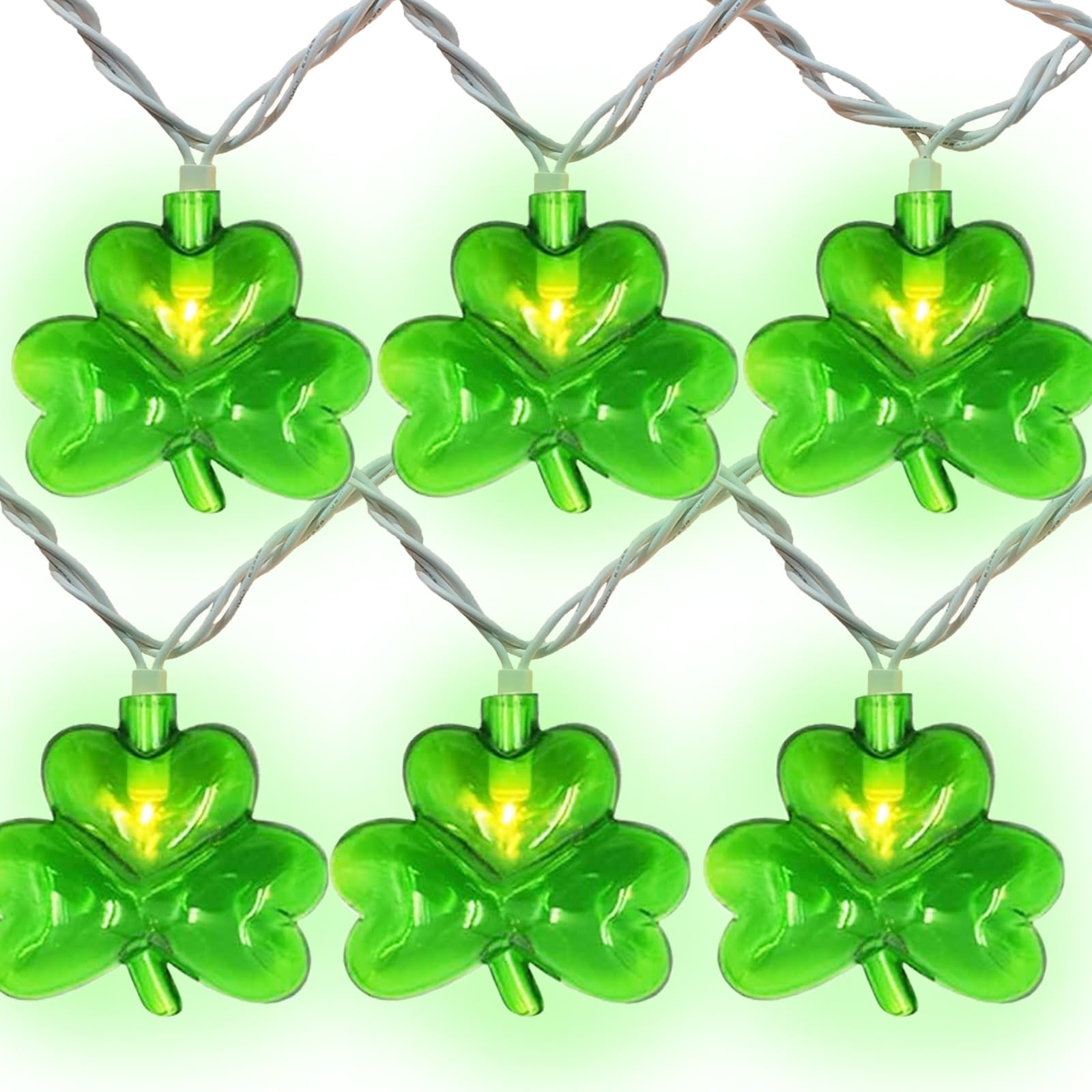 Amazon.com: Romasaty Shamrock String Lights, 8.5Ft St Patrick's Day ...