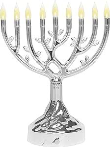 Amazon.com: Ner Mitzvah LED Electric Hanukkah Menorah, LED Tree of Life ...