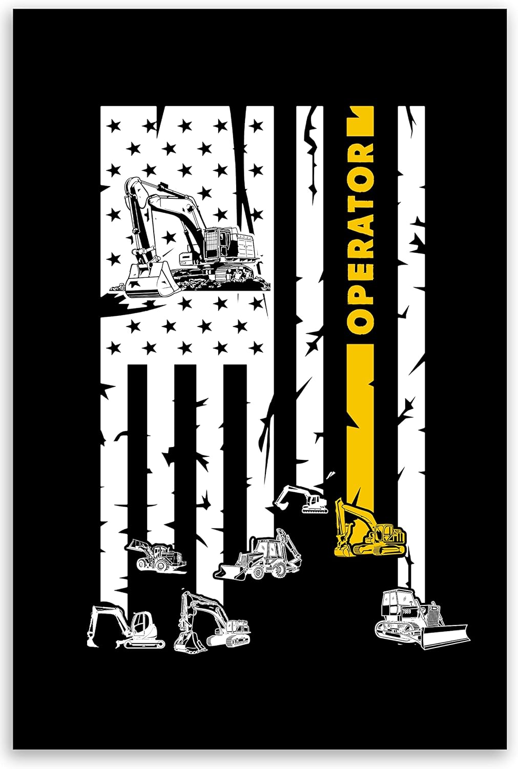 Amazon.com: Heavy Equipment Operator Wall Poster Vintage American ...