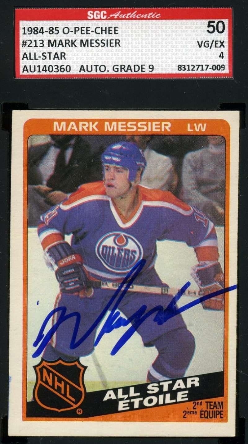 Mark Messier 1984 85 Opc Hand Signed Sgc Original Authentic Autograph ...