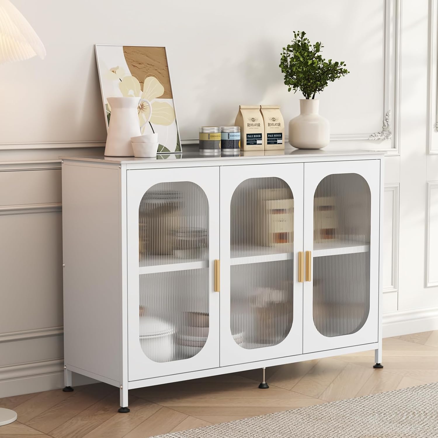 Amazon.com - ZZL Sideboard Buffet Cabinet, Outdoor Storage Cabinet, 3 ...