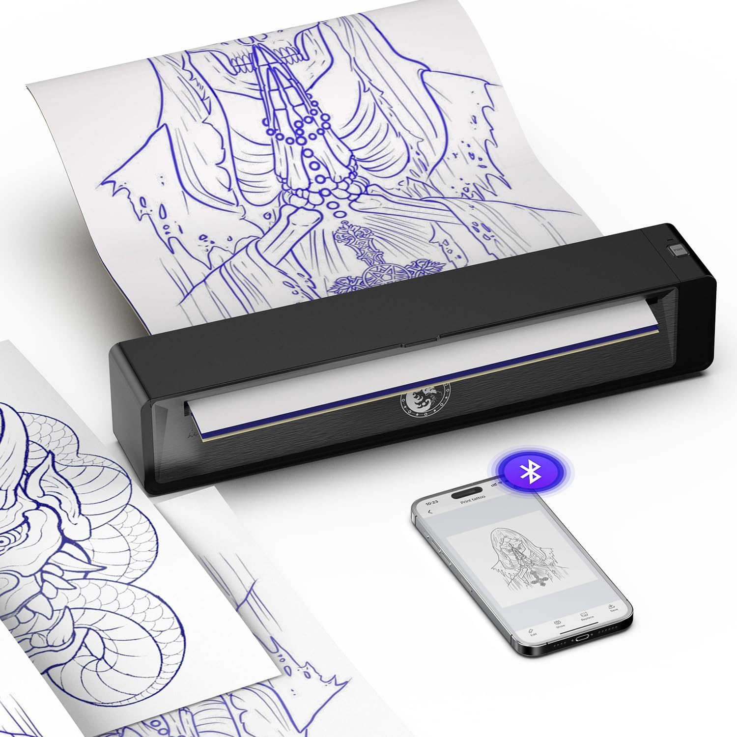 Amazon.com: Wormhole Tattoo Stencil Printer Wireless Bluetooth 2,500mAh ...