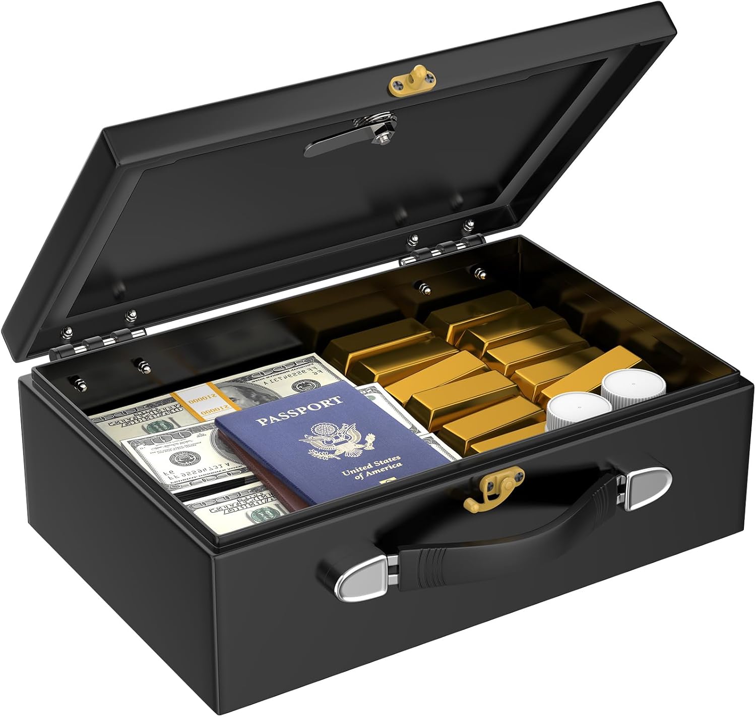 Portable Fireproof Safe, 0.8 Cuft Home Security Box for Documents and ...