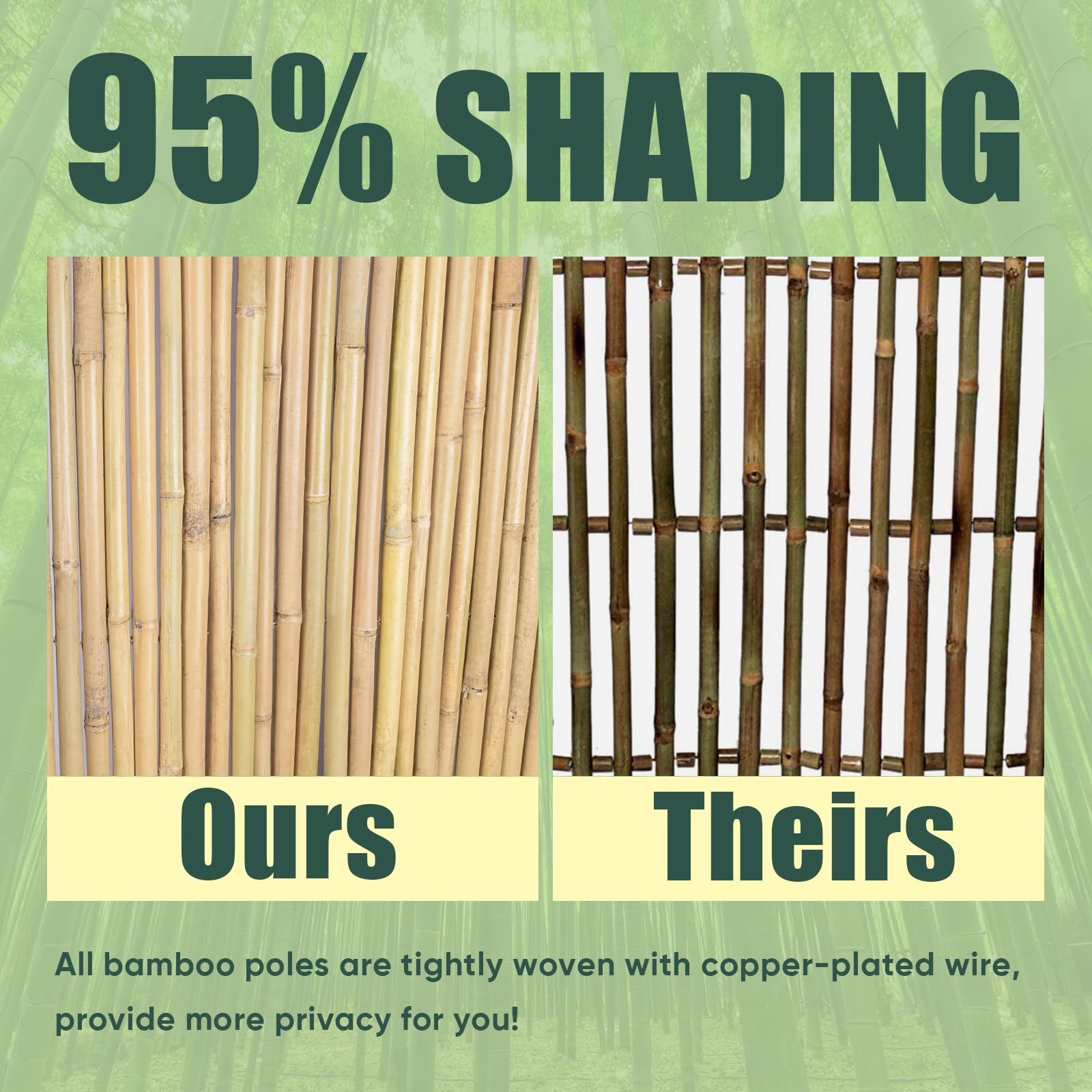 Chain Woven Bamboo Fence Galvanized Steel Wire Woven Bamboo Fence,
