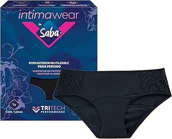 SABA Ropa Interior intimawear para periodo Hipster Flujo Abundante 1 ...